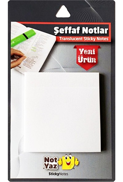 Notyaz Şeffaf Transparan Yapışkanlı Bloknot Notyaz Şeffaf Transparan Yapışkanlı Bloknot