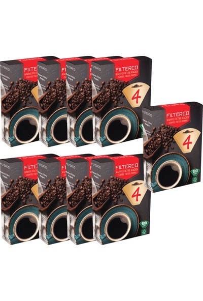 Filterco Filtre Kahve Kağıdı 4 Numara 100'LÜ 9 Paket Filterco Filtre Kahve Kağıdı 4 Numara 100'LÜ 9 Paket