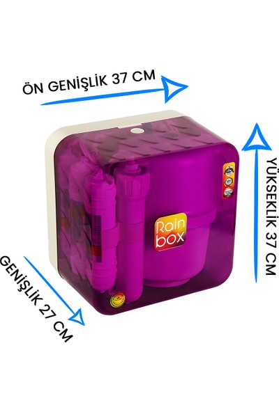 Rainbox Mor 5 Aşamalı Pompasız Su Arıtma Cihazı Rainbox Mor 5 Aşamalı Pompasız Su Arıtma Cihazı