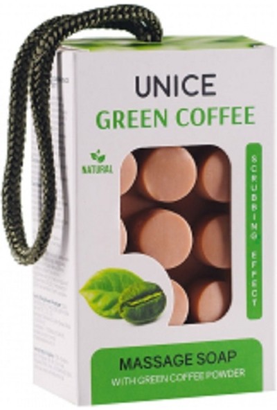 Unice Yeşil Kahve Çekirdekli Selülit Masaj Sabunu 120 gr