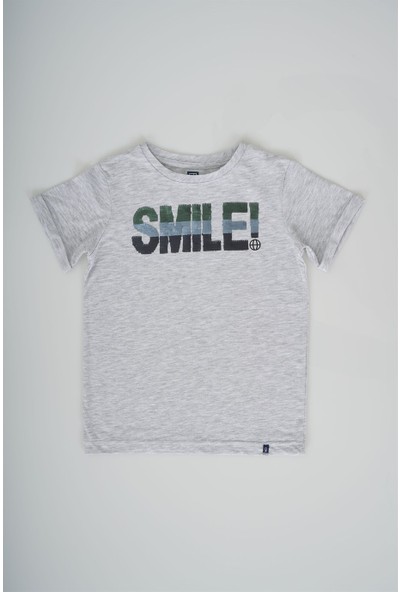 Miniko Kids Erkek Çocuk Fun Smile Değişen Pullu Kısa Kol Tişört Miniko Kids Erkek Çocuk Fun Smile Değişen Pullu Kısa Kol Tişört