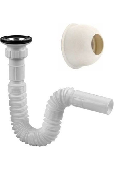 Bideben Lavabo Altı Körüklü Sifon Pis Su Gideri ve Conta Bideben Lavabo Altı Körüklü Sifon Pis Su Gideri ve Conta