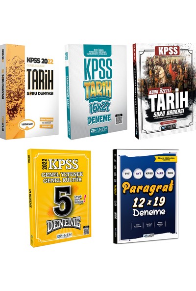 Yediiklim Yayınları Yediiklim 2022 KPSS Tarih Soru Dünyası+Panem Tarih Soru Bankası+Tarih Deneme+5 Denem+Paragraf Deneme Yediiklim Yayınları Yediiklim 2022 KPSS Tarih Soru Dünyası+Panem Tarih Soru Bankası+Tarih Deneme+5 Denem+Paragraf Deneme