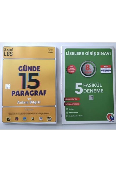 LGS Günde 15 Paragraf ve Anlam Bilgisi ve Özdem 5 Fasikül Deneme LGS Günde 15 Paragraf ve Anlam Bilgisi ve Özdem 5 Fasikül Deneme