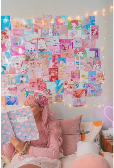 Stickir Pembe Anime Poster Seti 50 Adet - Vsco Pink Oda Kolajı - Duvar Posteri Seti 10X15 cm Stickir Pembe Anime Poster Seti 50 Adet - Vsco Pink Oda Kolajı - Duvar Posteri Seti 10X15 cm