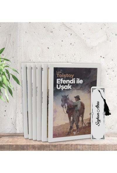 Kişiye Özel Isimli Kitap Ayracı ve Tolstoy Unutulmaz Eserleri(6 Kitap) Hediye Seti