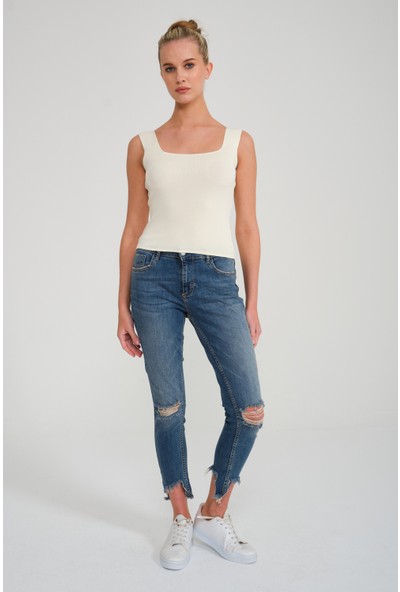 Charissa Bej Triko Bluz