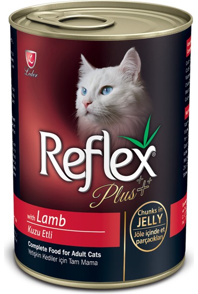 Reflex Plus Kuzulu Kedi Konserve Jöle Içinde Et Parçacıklı 400 gr x 12 Adet