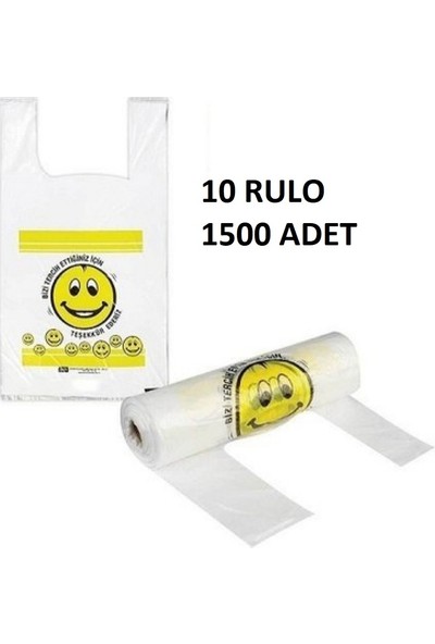 Merpak Ambalaj Gülenyüz Baskılı Rulo Poşet Küçük Boy 150'li x 10 Rulo Merpak Ambalaj Gülenyüz Baskılı Rulo Poşet Küçük Boy 150'li x 10 Rulo