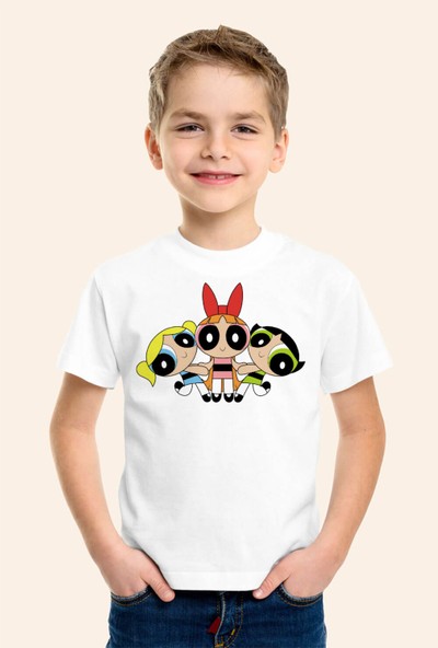Creatsh Powerpuff Girls Gang Baskılı Erkek Çocuk T-Shirt Tişört Creatsh Powerpuff Girls Gang Baskılı Erkek Çocuk T-Shirt Tişört