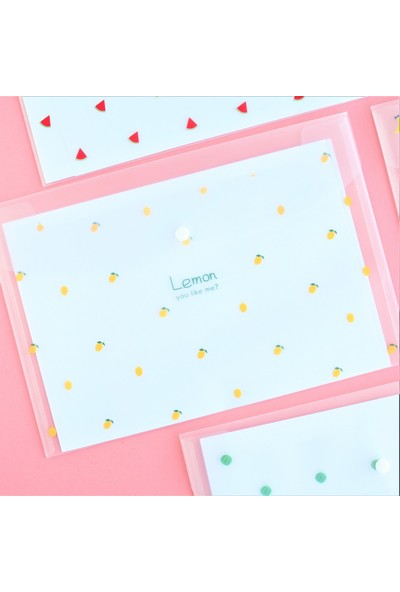 Şeker Ofisi A4 Çıtçıtlı Dosya Limon