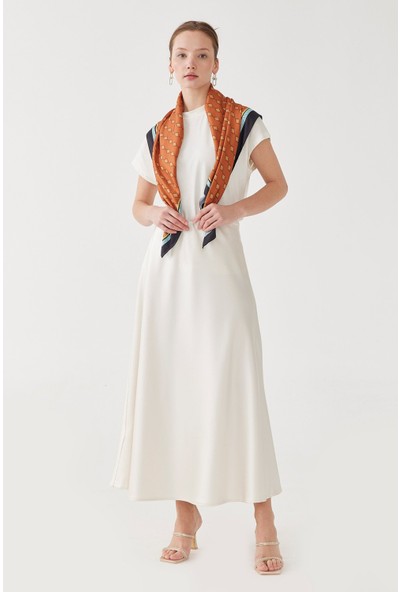 Suud Collection Ekru Saten Etek Suud Collection Ekru Saten Etek