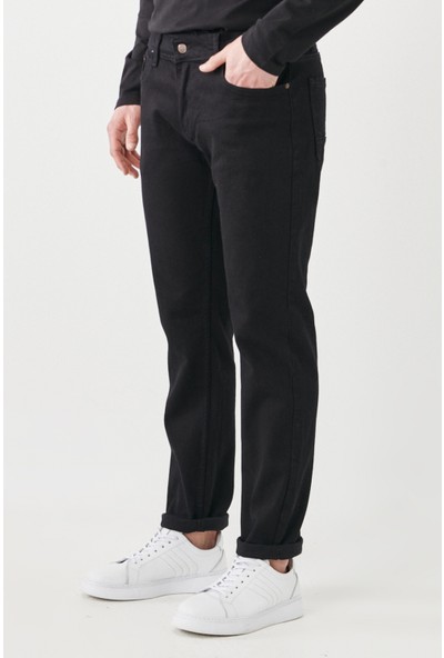 Slim Fit Dar Kesim Magic Düz Denim Pantolon