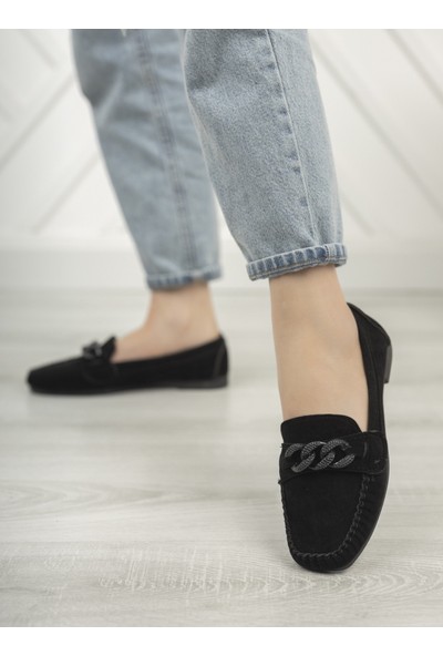 Ayakkabı Havuzu Babet - Siyah Süet - Ayakkabı Havuzu