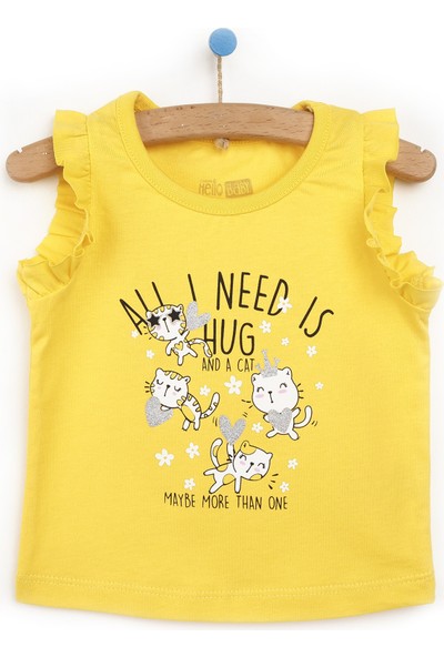 Hellobaby Basic Kız Bebek Atlet Tshirt Hellobaby Basic Kız Bebek Atlet Tshirt
