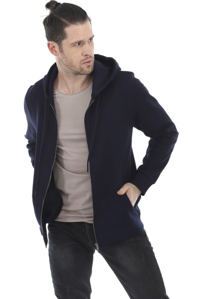 Figo Erkek Kapüşonlu Sweat Hırka Lacivert Figo Erkek Kapüşonlu Sweat Hırka Lacivert