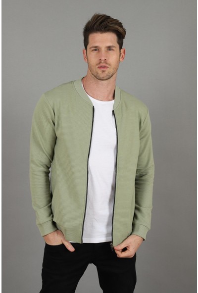 Figo Erkek Fitilli Hırka Mint