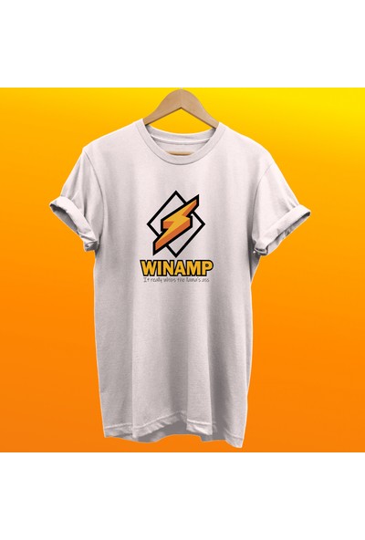 Remonz Winamp Baskılı %100 Pamuk Oversize T-Shirt Remonz Winamp Baskılı %100 Pamuk Oversize T-Shirt