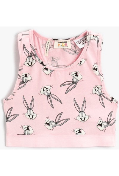 Koton Bugs Bunny Baskılı Atlet Crop Lisanslı Pamuklu