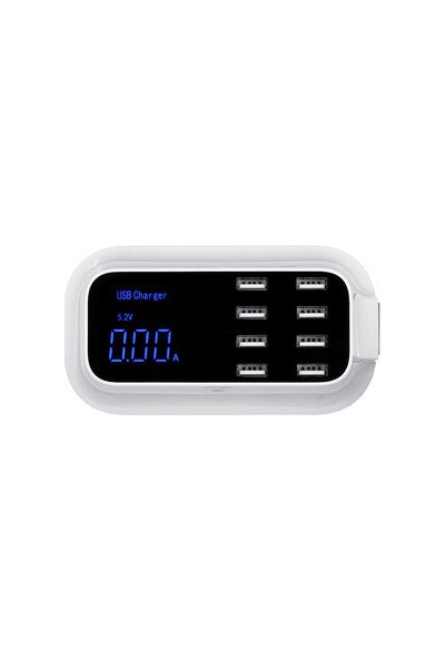 Hmxplus Çoklu USB 8 Port Göstergeli Şarj Doldurma Istasyonu Hmxplus Çoklu USB 8 Port Göstergeli Şarj Doldurma Istasyonu