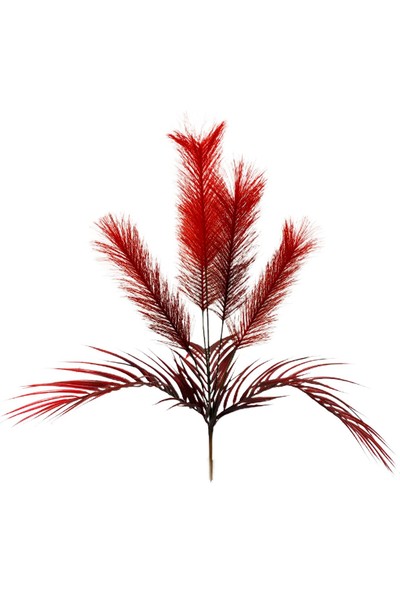 Hediye Vitrini Yapay Kırmızı Püsküllü Palmiye Demeti 50 Dallı Vazo Çiçeği 75 cm Hediye Vitrini Yapay Kırmızı Püsküllü Palmiye Demeti 50 Dallı Vazo Çiçeği 75 cm