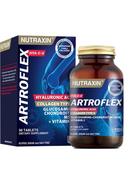 Nutraxin Eklem ve Kemik Sağlığı Için Glukozamin Artroflex Hya C Iı 90 Tablet Nutraxin Eklem ve Kemik Sağlığı Için Glukozamin Artroflex Hya C Iı 90 Tablet