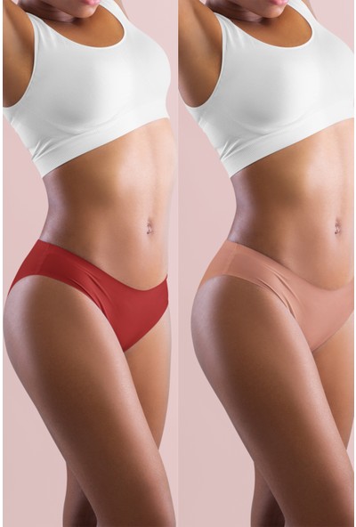 1 Dünya Shop Kadın 2'li Pamuklu Likralı Slip Külot 1 Dünya Shop Kadın 2'li Pamuklu Likralı Slip Külot