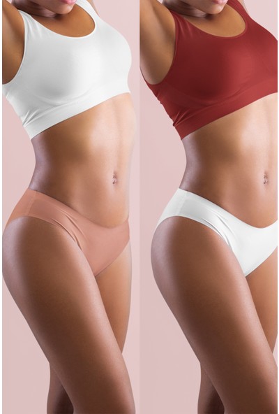 1 Dünya Shop Kadın 2'li Pamuklu Likralı Slip Külot 1 Dünya Shop Kadın 2'li Pamuklu Likralı Slip Külot