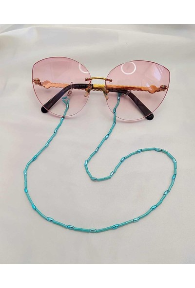 Eva Takı Mint Yeşili Boncuk Güneş - Optik Gözlük Zinciri Ipi