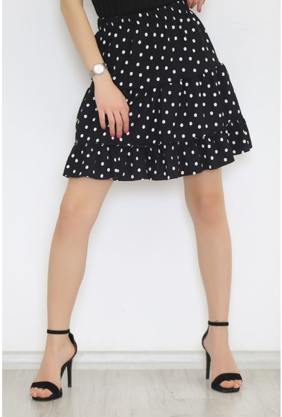 Fırfırlı Şortlu Etek Puanlısiyah - 3093.1600.