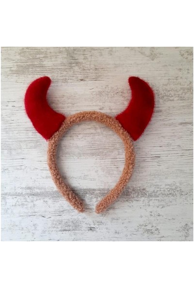 Hd Marketim 1 Adet Kahverengi Şeytan Boynuzlu Taç Kadın Kız Saç Toka