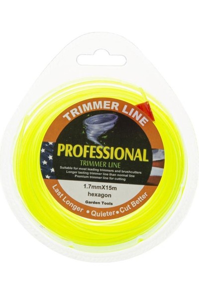Veta Trimmer Line Elektrikli Tırpan Misinası 1.7mm 15M Sarı 6 Köşe Veta Trimmer Line Elektrikli Tırpan Misinası 1.7mm 15M Sarı 6 Köşe