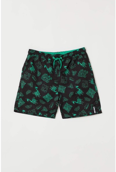 Defacto Erkek Çocuk Dinozor Desenli Yüzme Şortu U9471A621HS