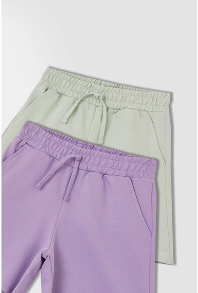 Defacto Kız Çocuk Esnek Belli 2'li Şort U3911A621SP