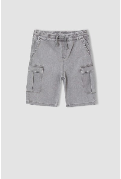 DeFacto Erkek Çocuk Kargo Fit Jean Bermuda U0874A621HS DeFacto Erkek Çocuk Kargo Fit Jean Bermuda U0874A621HS