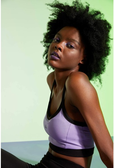 Defacto Baskılı Çapraz Sırt Detaylı Spor Sütyen U3947AZ21SM