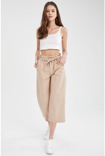 Defacto Paperbag Fit Kuşaklı Culotte Pantolon T5420AZ21SP