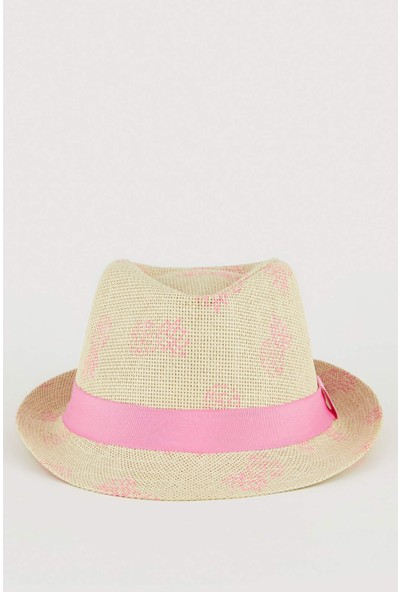 Defacto Kız Çocuk Ananas Hasır Şapka T8465A621SM