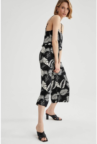 Defacto Askılı Desenli Midi Tulum T9659AZ21SM