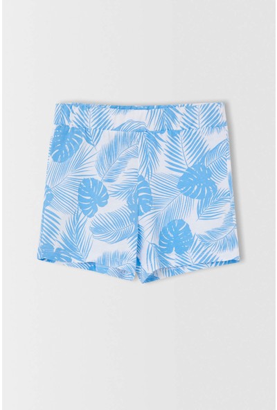 DeFacto Kız Çocuk Palmiye Desenli Esnek Belli Şort T8902A621SM