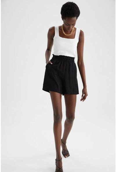 DeFacto Paperbag Fit Viskon Şort T0883AZ22HS