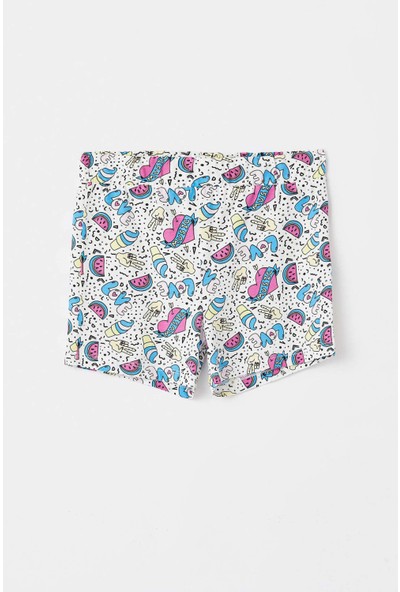 DeFacto Kız Çocuk Meyve Desenli Esnek Belli Şort T1109A621SP