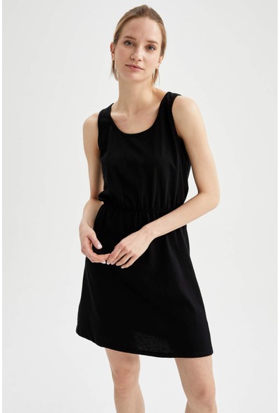 Defacto Askılı Basic Beli Büzgülü Relax Fit Mini Yazlık Elbise T8056AZ21SM Defacto Askılı Basic Beli Büzgülü Relax Fit Mini Yazlık Elbise T8056AZ21SM