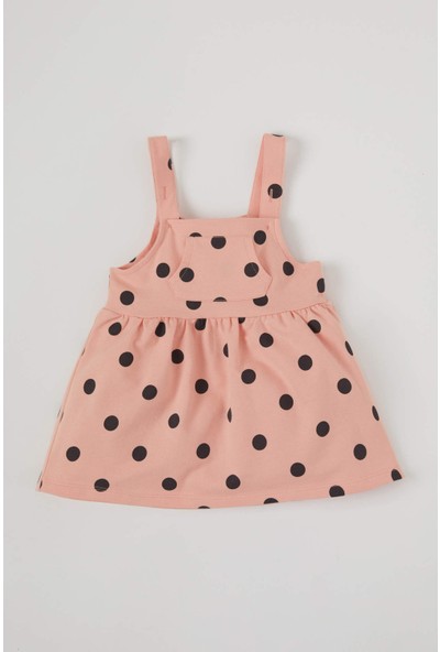 Defacto Kız Bebek Puantiye Desenli Pamuklu Salopet T8948A221SP