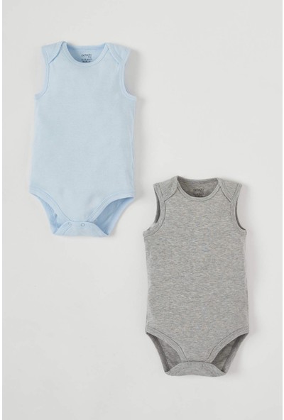 Defacto Erkek Bebek Kolsuz 2'li Çıtçıtlı Pamuklu Body T7543A221SP Defacto Erkek Bebek Kolsuz 2'li Çıtçıtlı Pamuklu Body T7543A221SP
