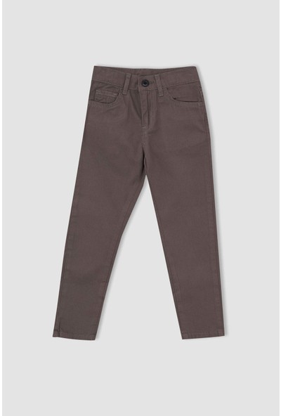 DeFacto Erkek Çocuk Slim Fit Beş Cep Düz Paça Gabardin Pantolon T0215A621SP
