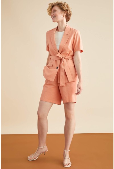 Defacto Paper Bag Yüksek Bel Kuşak Detaylı Bermuda Şort U8833AZ21SM Defacto Paper Bag Yüksek Bel Kuşak Detaylı Bermuda Şort U8833AZ21SM