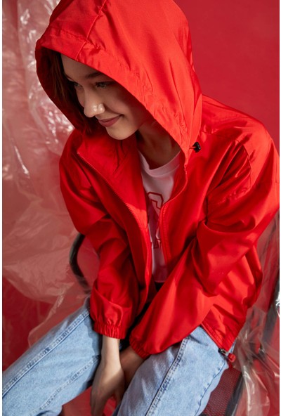 Defacto Coool Kapüşonlu Beli Lastikli Yağmurluk S1732AZ21SP Defacto Coool Kapüşonlu Beli Lastikli Yağmurluk S1732AZ21SP