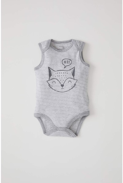 Defacto Erkek Bebek Sevimli Tilki Baskılı Kısa Kol Çıtçıtlı Body T5447A221SP Defacto Erkek Bebek Sevimli Tilki Baskılı Kısa Kol Çıtçıtlı Body T5447A221SP