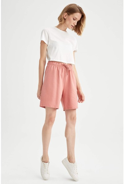 DeFacto Beli Bağcıklı Relax Fit Bermuda Şort W2870AZ21HS